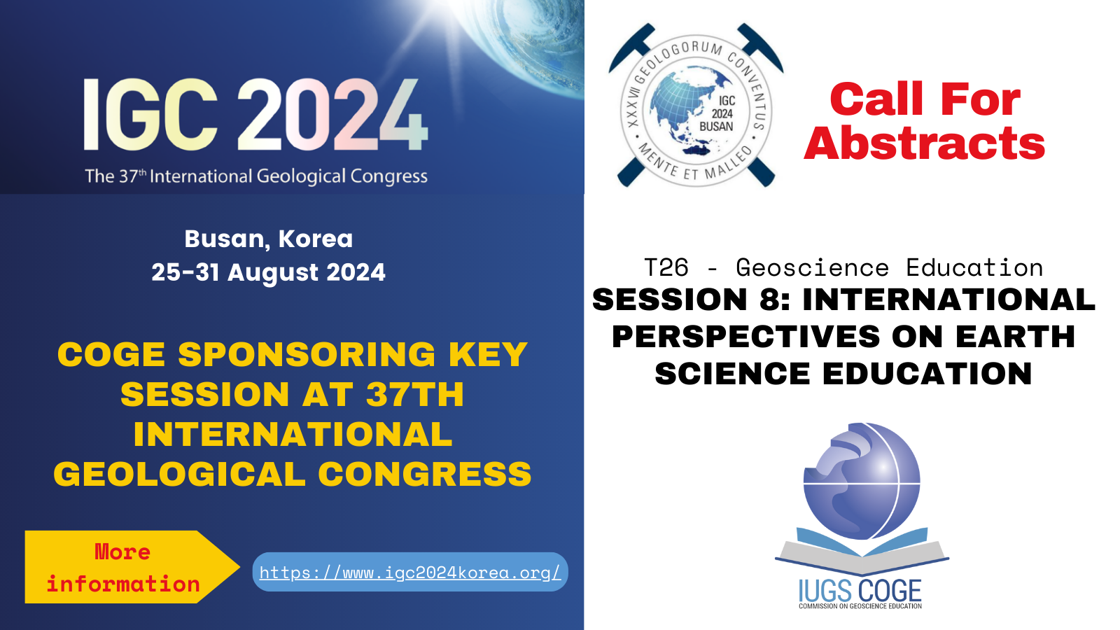 COGE to sponsor Technical Session at the 37th International Geological ...